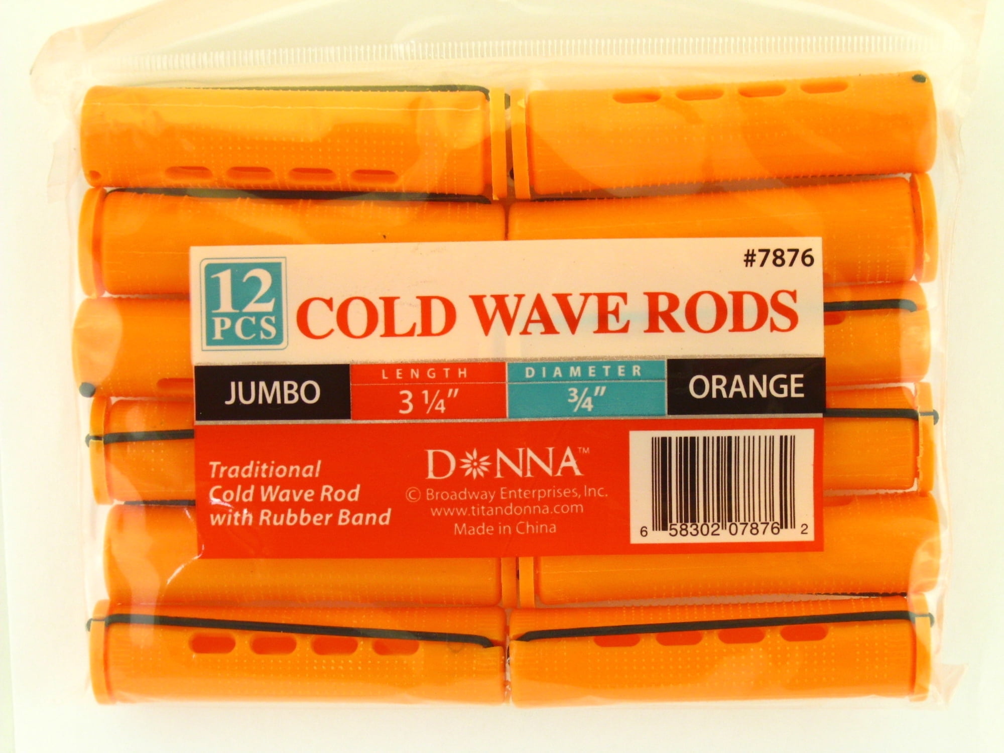 Donna Jumbo Cold Wave Rods, Orange, 12 Count - Walmart.com