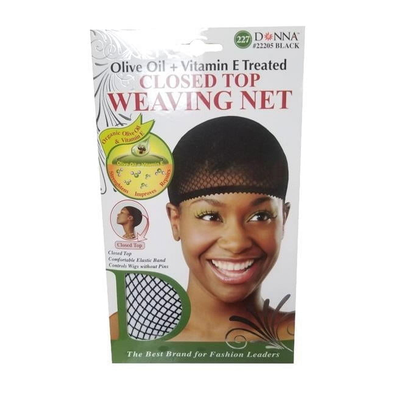 Donna Olive Oil + Vitamin E Treated Closed Top Weaving Net - Black - Walmart.com