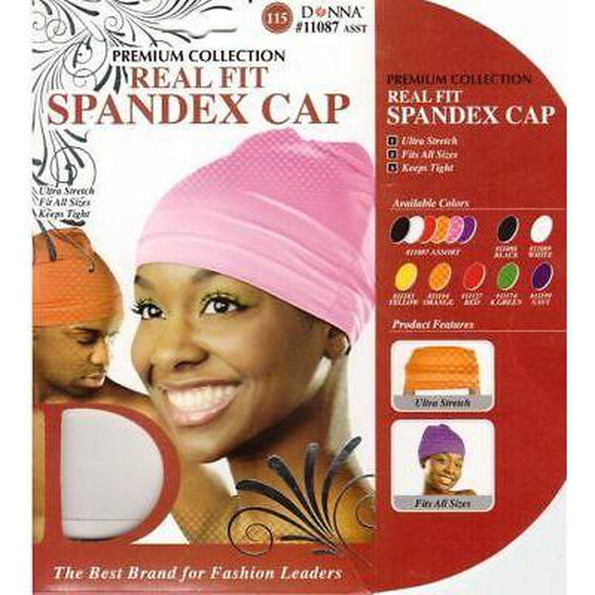 Donna Real Fit Spandex Cap Pack of 2 - Walmart.com