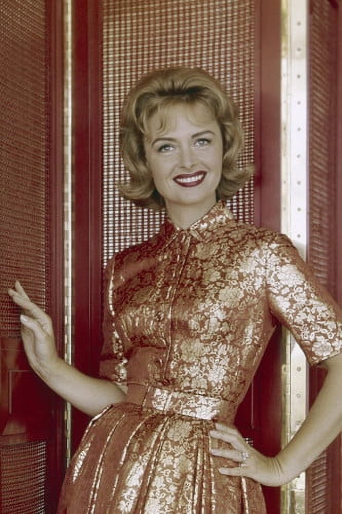 Donna Reed gold shiny dress hand on hip smiling 24x36 Poster - Walmart.com