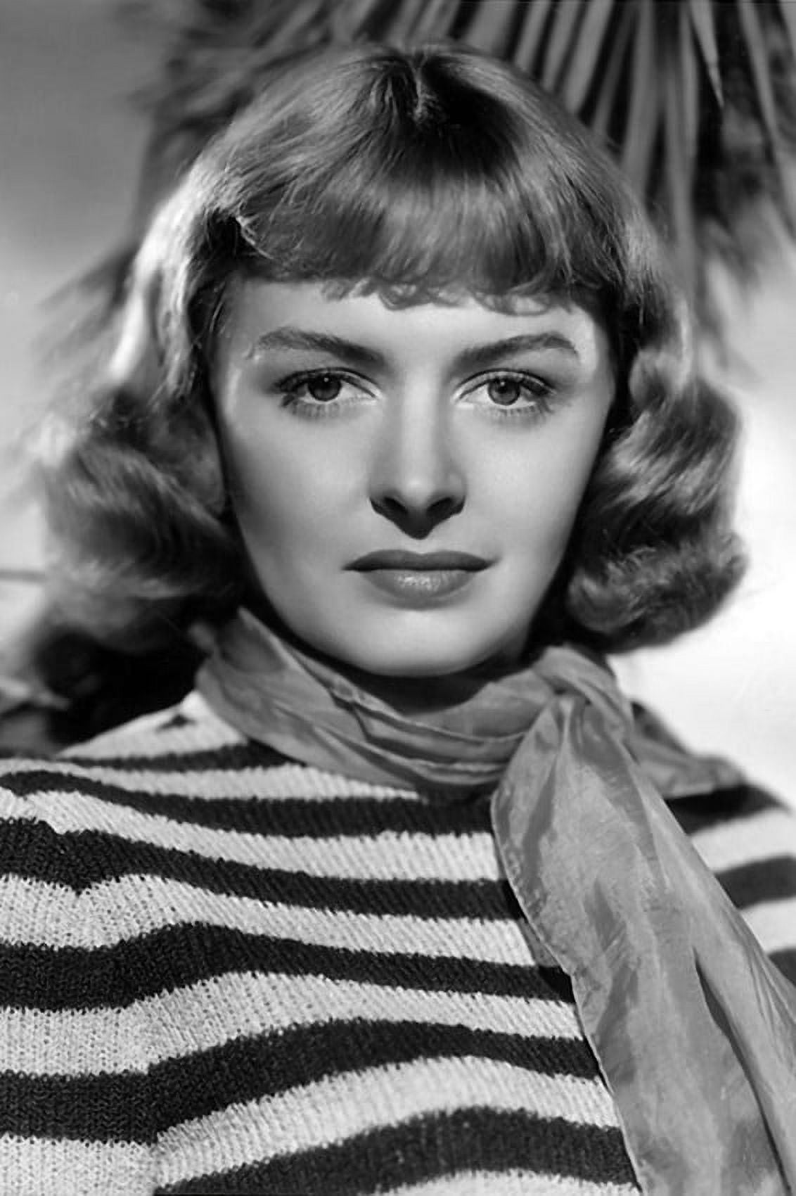 Donna Reed scarved in striped top looking serious 24x36 Poster ...