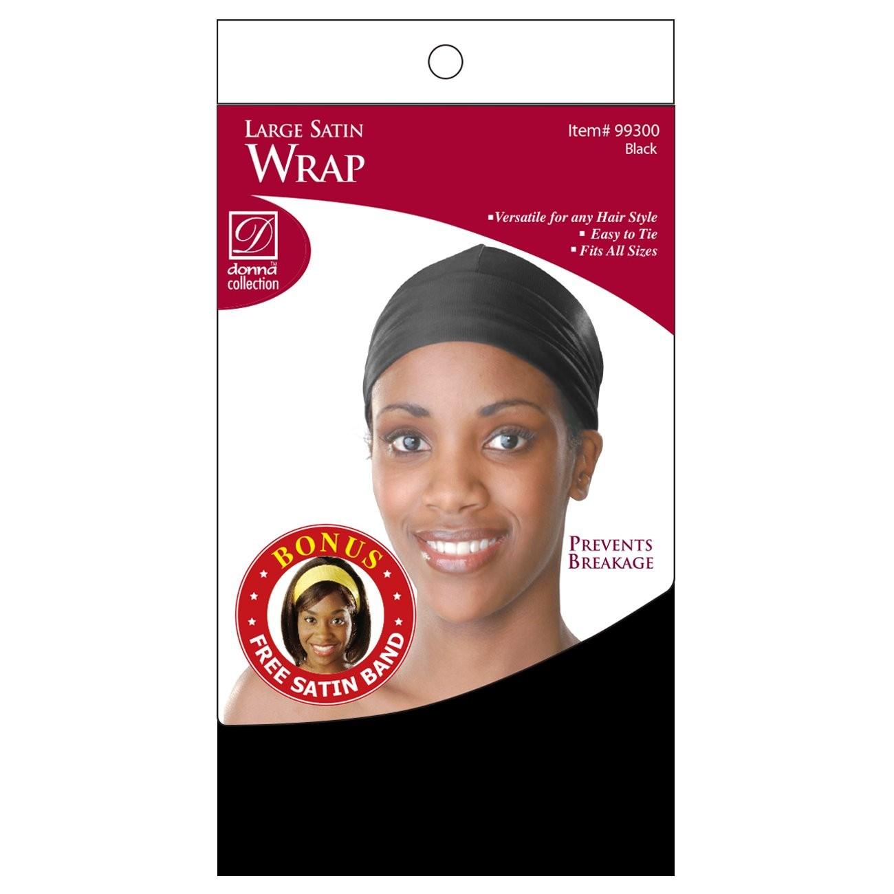 Donna Satin Wrap Black Large With Bonus,Pack of 3 - Walmart.com