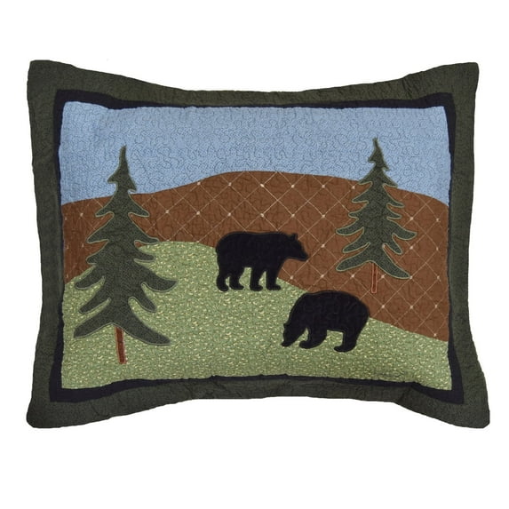 Donna Sharp Bear Lake Pieced Cotton Lodge Standard Sham - Walmart.com