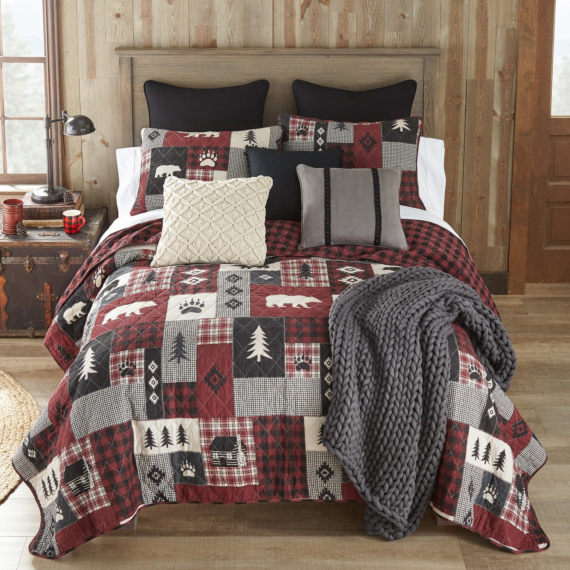 Donna Sharp Bear Peak 3PC Cotton Quilt Set King - Walmart.com