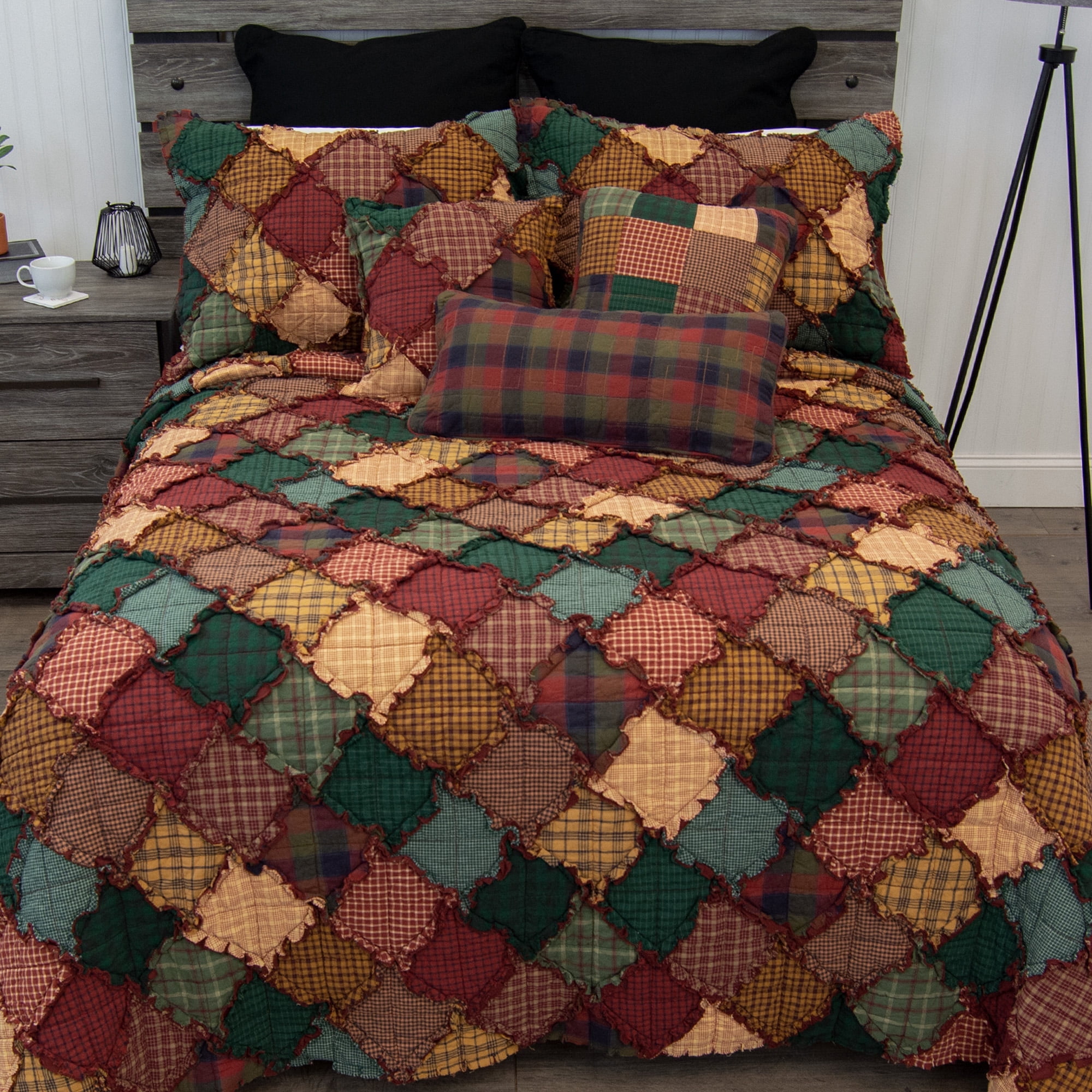 Donna Sharp Campfire Cotton Twin Quilt - Lodge Cotton Quilt with ...
