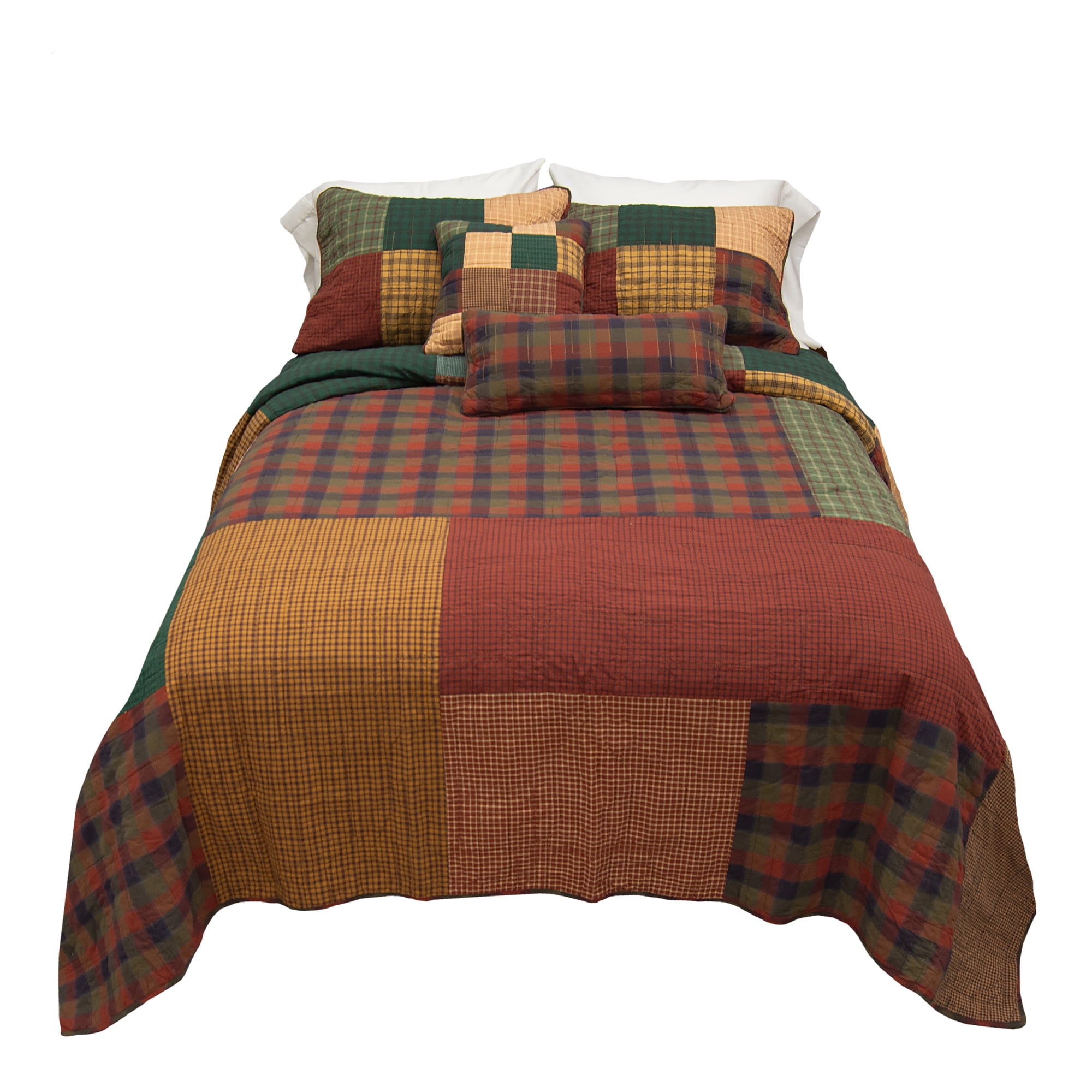 Donna Sharp Campfire Square Twin Patchwork Pieced Cotton Quilt ...