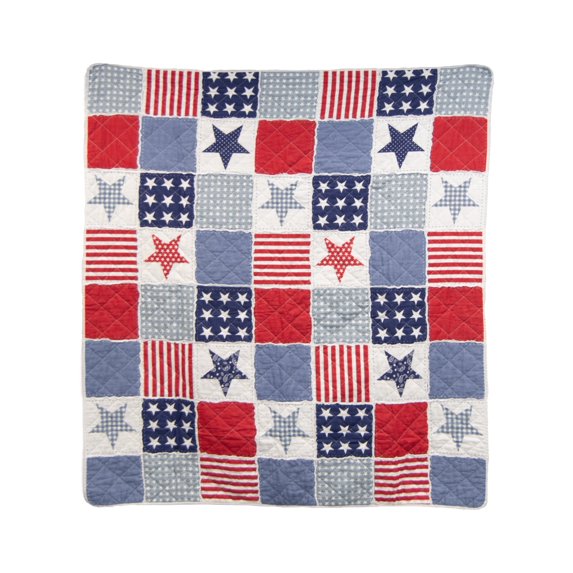 Donna Sharp Star & Stripe Whole Cloth Cotton w/ Ragging Quilted ...