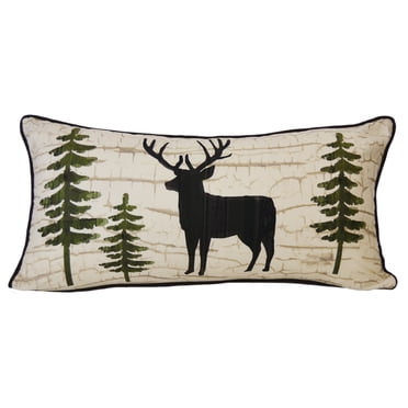 Simply Daisy 16" x 16" Merry Deer Animal Print Pillow - Walmart.com