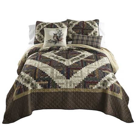 Donna Sharp Deer Walk Rustic 3PC Queen Quilt Set - Walmart.com