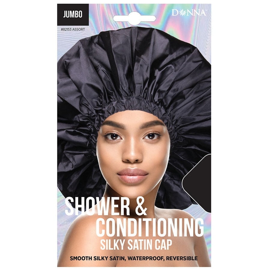 Donna Shower & Conditioning Satin Cap Jumbo 1.0 ea Pack of 3 - Walmart.com