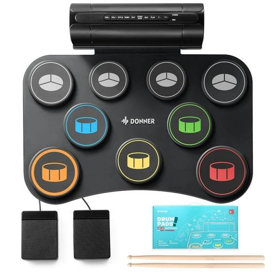 AeroBand Electronic Drum Set PocketDrum2 MAX（2025 Version）, Air Drum Sticks & Pedals & Bluetooth ...