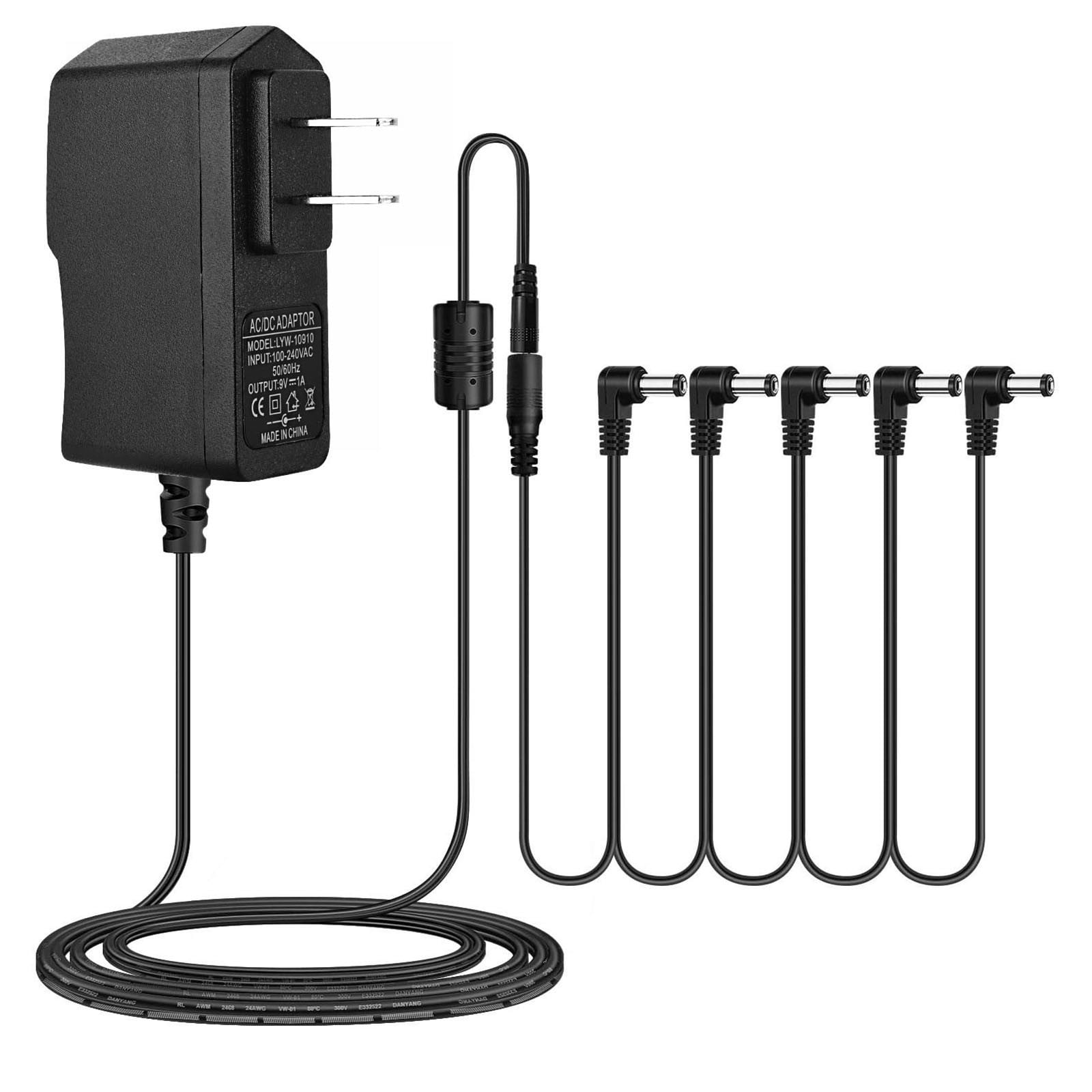 Donner 9V 5-Way Guitar Pedal Power Supply Adapter with 6.6ft Chain ...