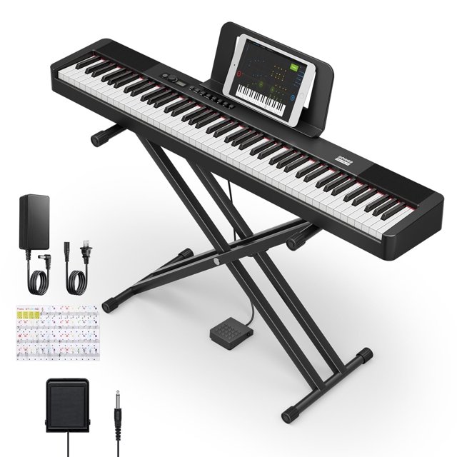 Donner DEP-20 Lite Beginner Digital Piano 88 Key Weighted Full Size Keyboard, Portable Electric ...