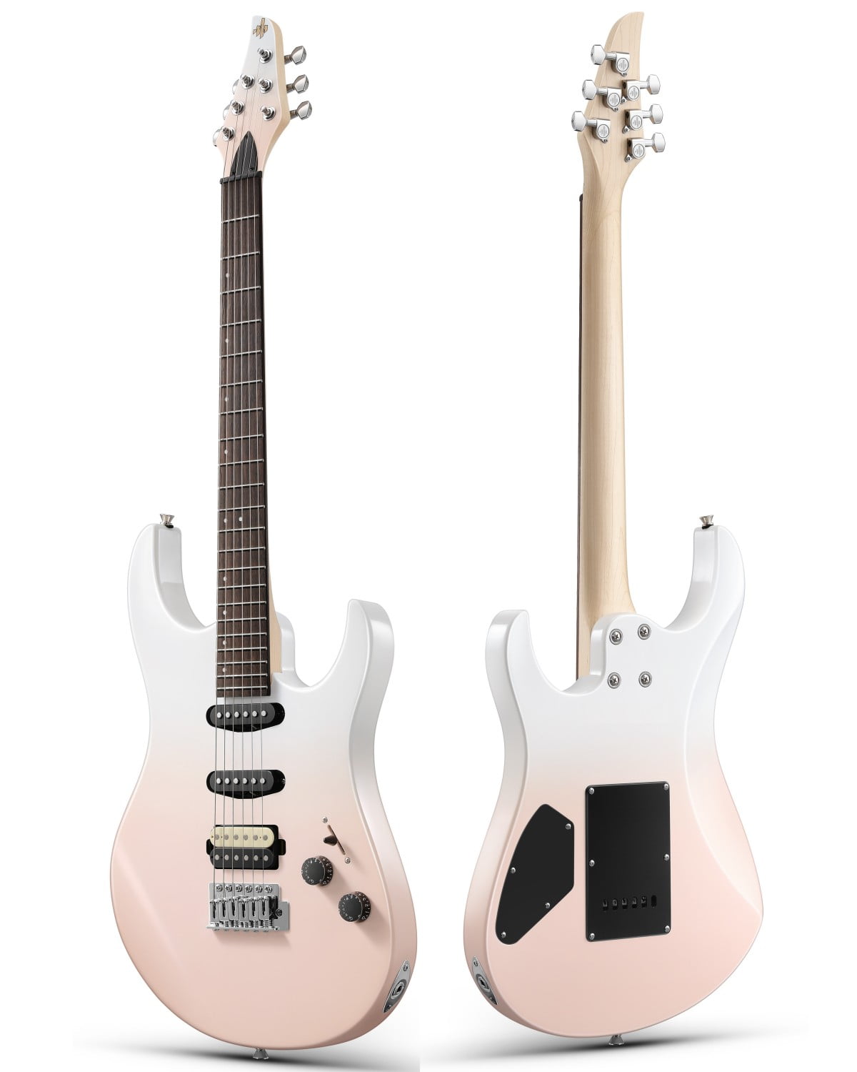 Donner Electric Guitar Only With Gig Bag Tremolo Bridge Solid Body HSS Pickup,DMT-66, Gradient ...