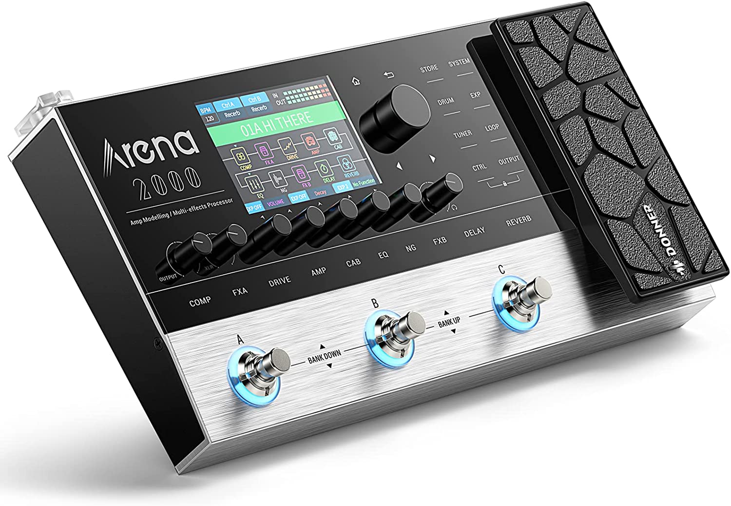Hotone Ampero Control 4 Button Bluetooth MIDI Foot Controller Pedal ...