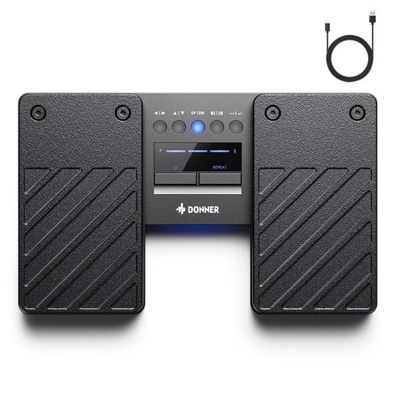 Donner Wireless Page Turner Pedal, Rechargeable, ABS Plastic ...