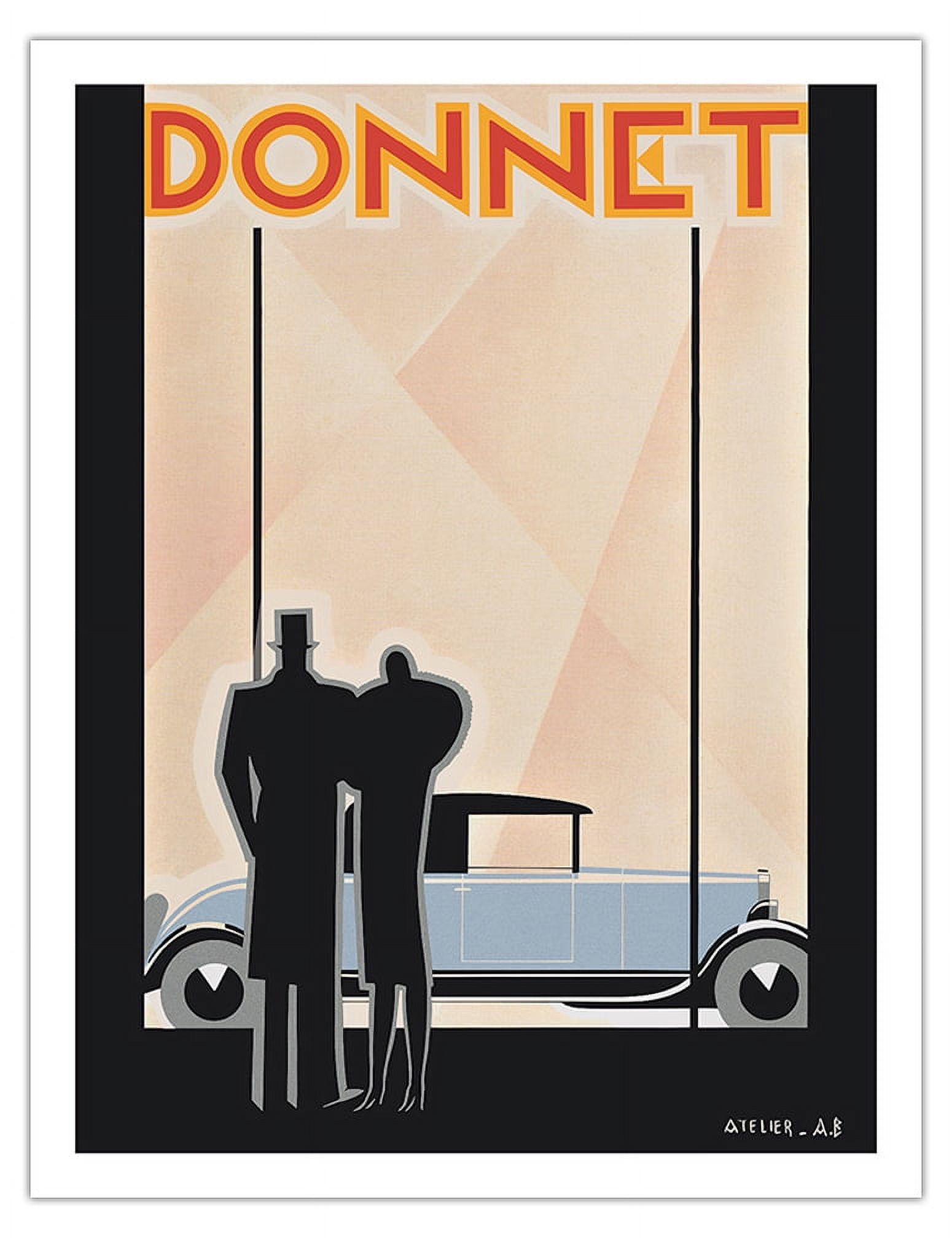 Donnet Automobile Sedan - Vintage Car Poster by Alexey Brodovitch c ...