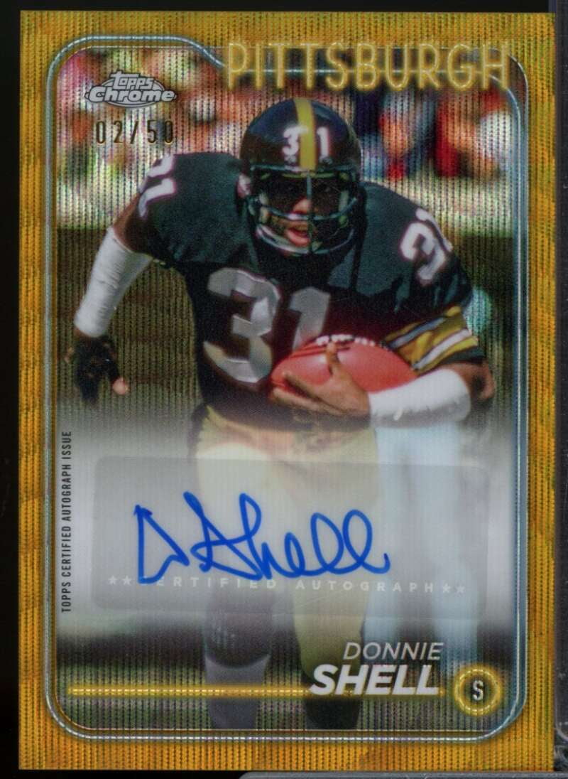 Donnie Shell 2023 Topps Composite Chrome Black Autograph Gold ...