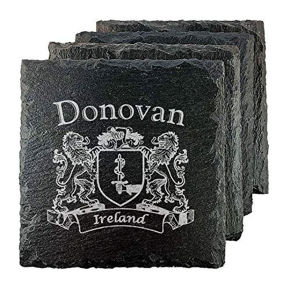 Donovan Irish Coat of Arms Slate Coasters - Set of 4 - Walmart.com