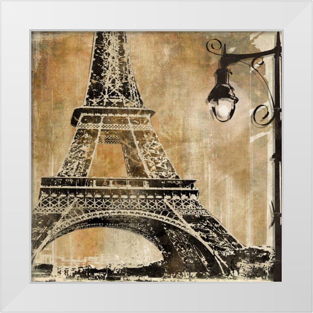 Donovan, Kelly 12x12 White Modern Wood Framed Museum Art Print Titled - Paris Aglow - Walmart.com