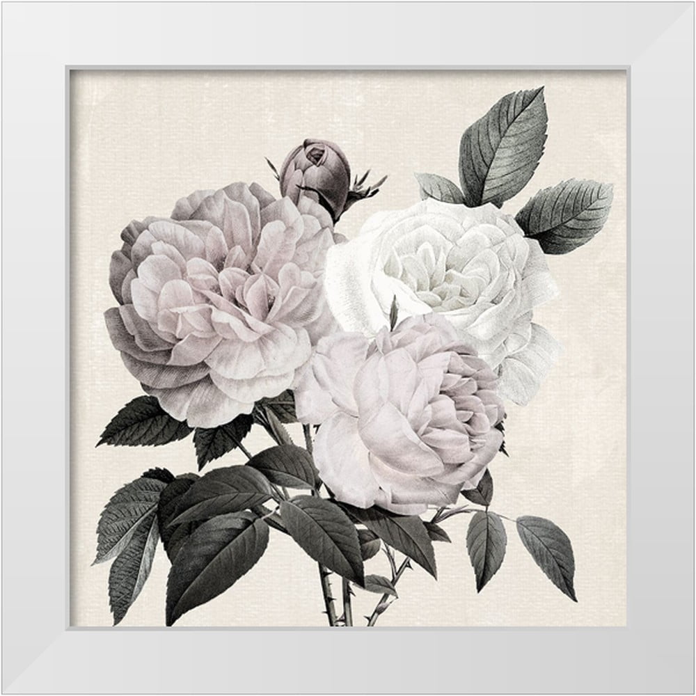 Donovan, Kelly 20x20 White Modern Wood Framed Museum Art Print Titled - Botanical Arrangement II ...