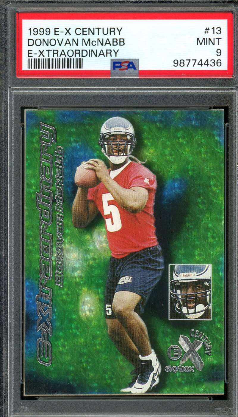 Donovan McNabb Rookie Card 1999 E-X Century E-xtraordinary #13 PSA 9 - Walmart.com