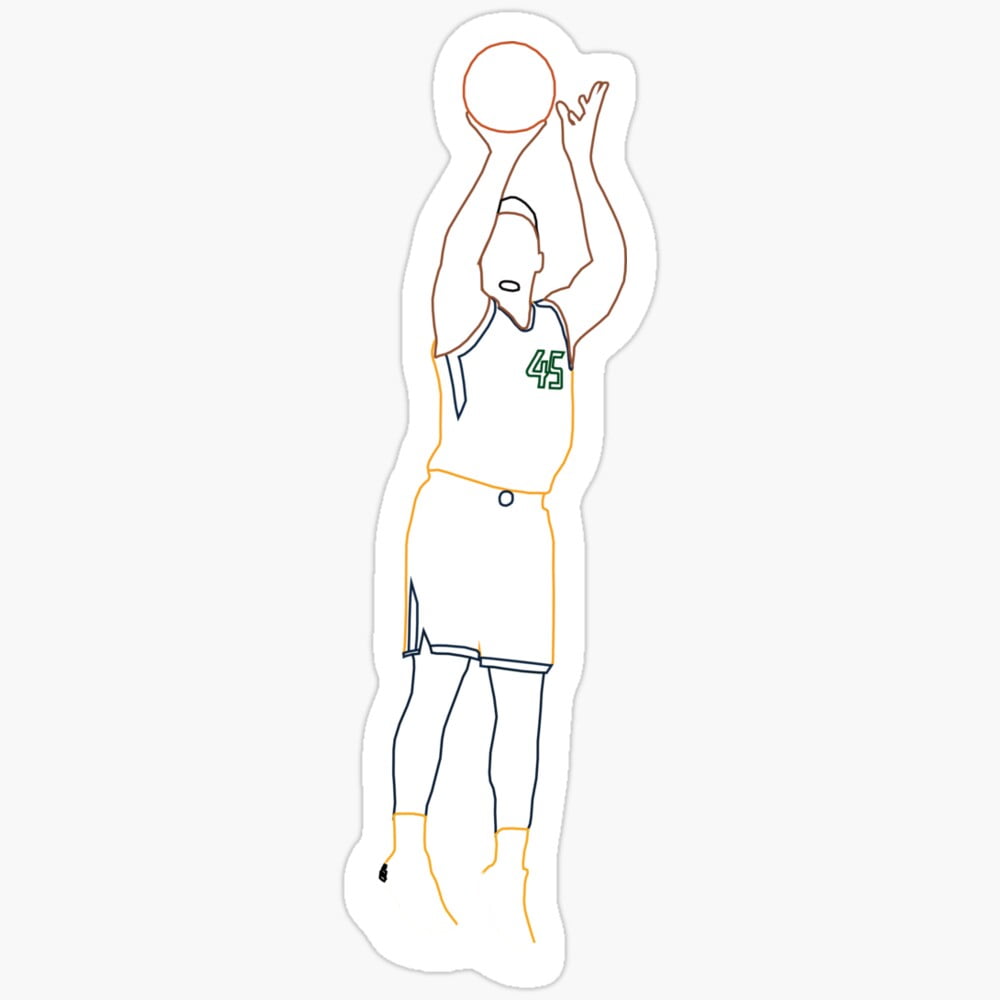 Donovan Mitchell Jumpshot Sticker Phone Decal Water Bottle Stickers Car ...
