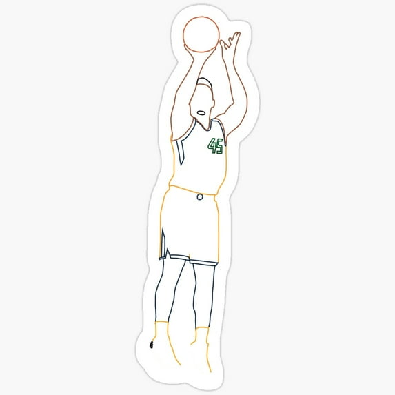 Donovan Mitchell Jumpshot Sticker Phone Decal Water Bottle Stickers Car ...