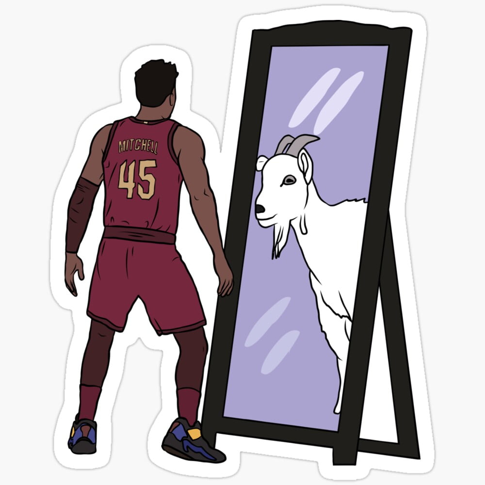 Donovan Mitchell Mirror Goat (Cleveland) Sticker Phone Decal Water ...