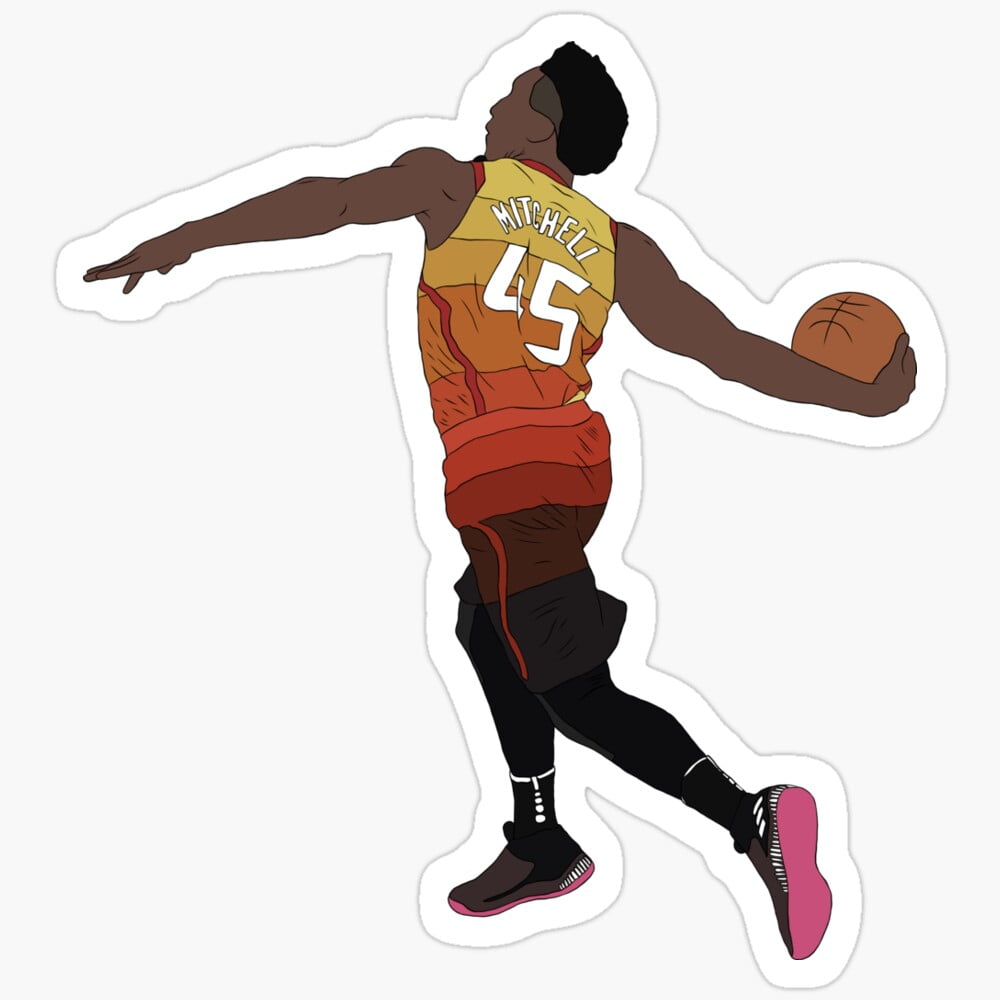 Donovan Mitchell Slam Dunk Sticker Phone Decal Water Bottle Stickers ...