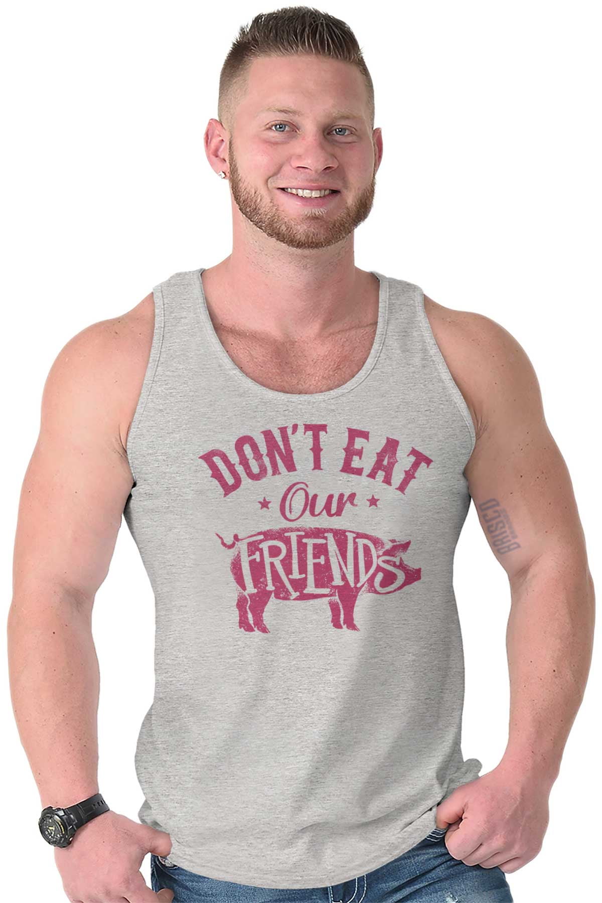Dont Eat Friends Vegan Vegetarian Tank Top T Shirts Men Women Brisco ...