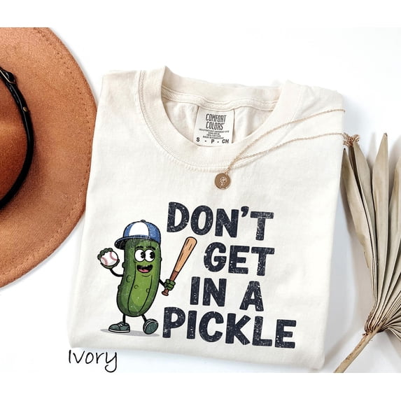 Dont Get In A Pickle Tee Baseball Shirt Funny Baseball Tshirt Cucumber ...