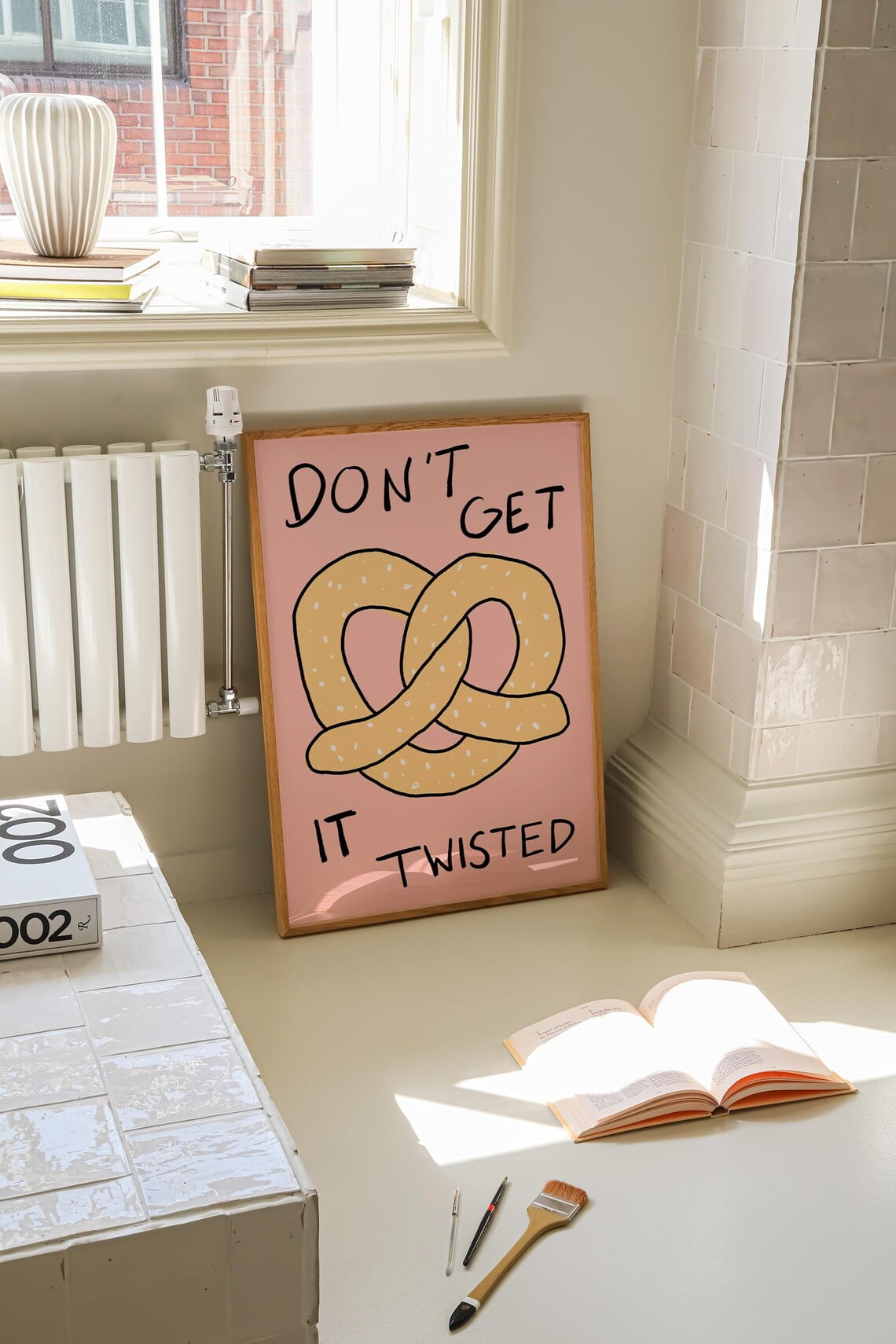 Dont Get It Twisted Print, Pretzel Poster, Retro Food Art, Pop Art Food ...