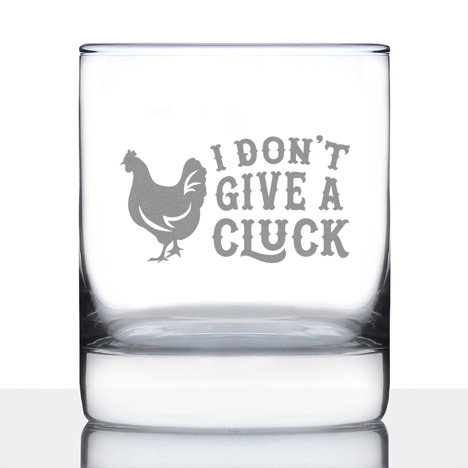 Bevvee Whiskey Rocks Glass 10.25 oz Dont Give A Cluck Gifts for Whiskey ...
