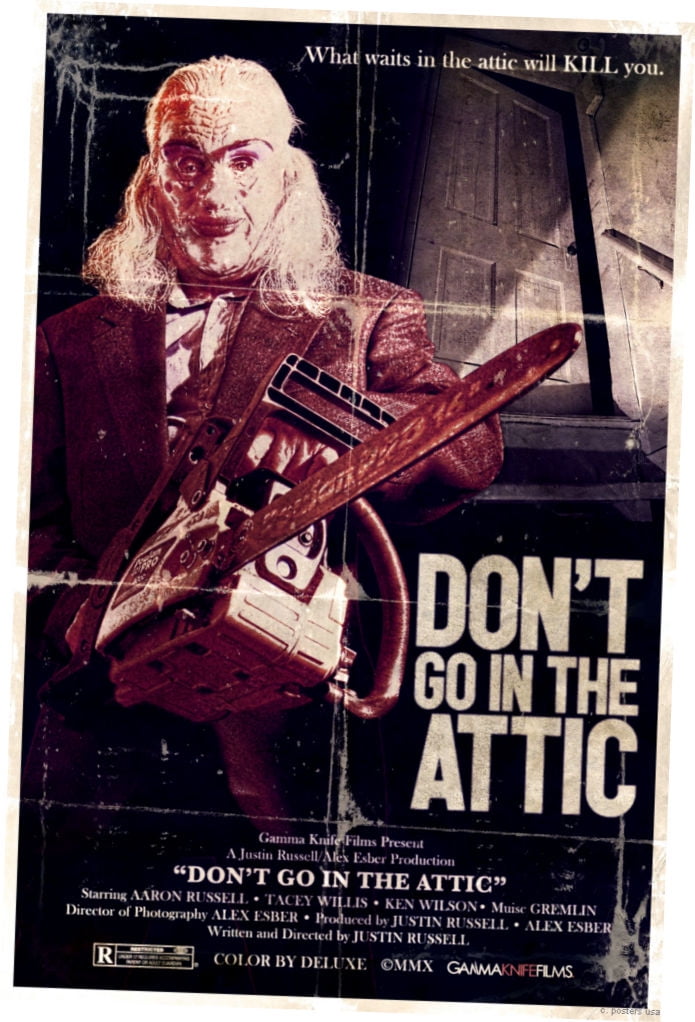 Dont Go In Attic poster Metal Sign Art Print 8x12 Multi-Color Square ...