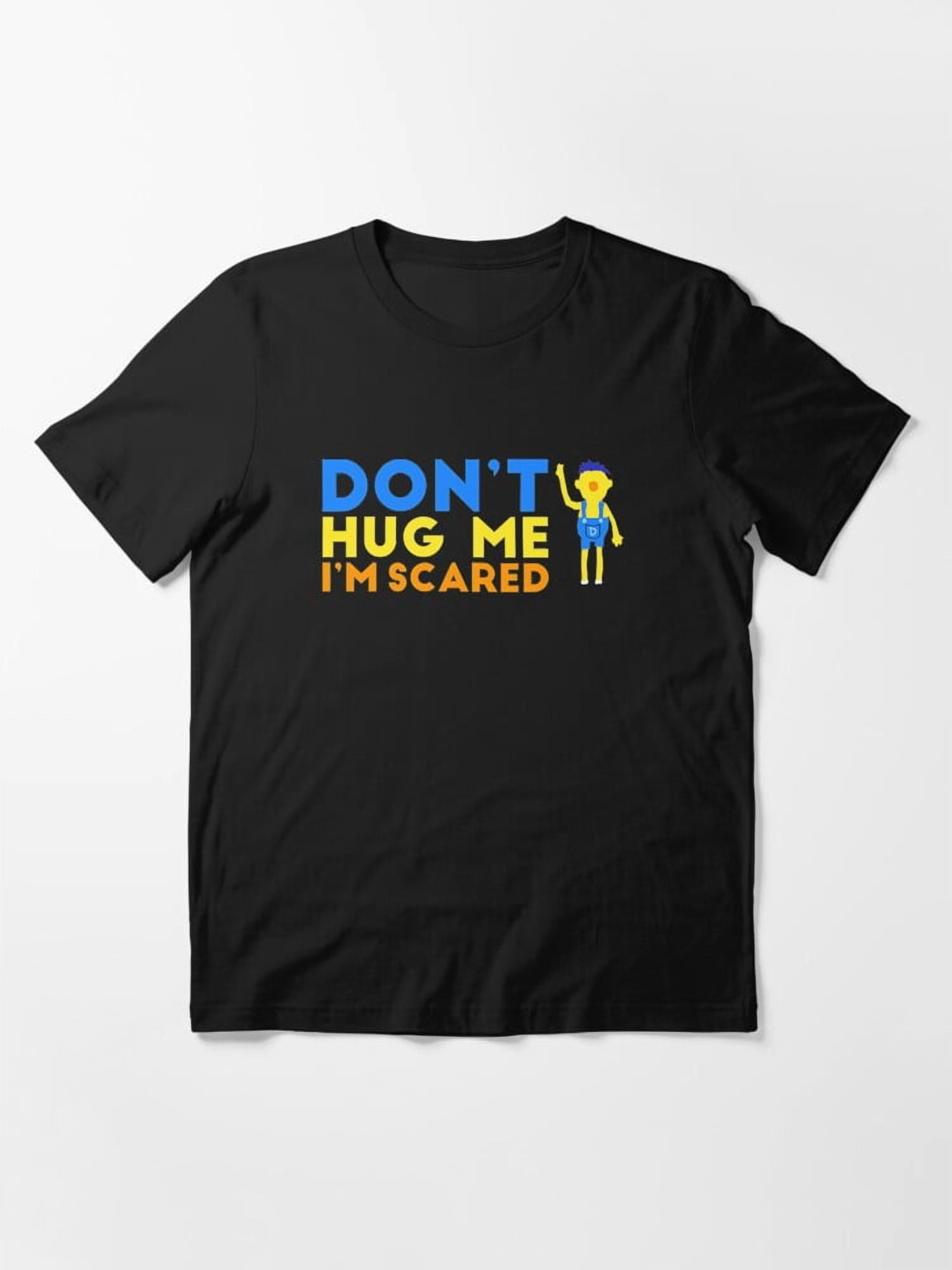 Dont Hug Me Im Scared Minimalist Yellow Guy Essential Apparel Unisex T ...