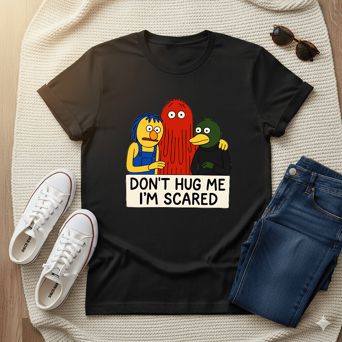 Dont Hug Me Im Scared Team Funny Stop Motion Animation Fans Unisex T ...