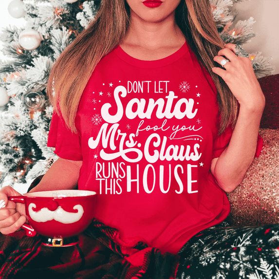 Dont Let Santa Fool You Tee Athletic Heather S Peachy Sunday T-Shirt ...