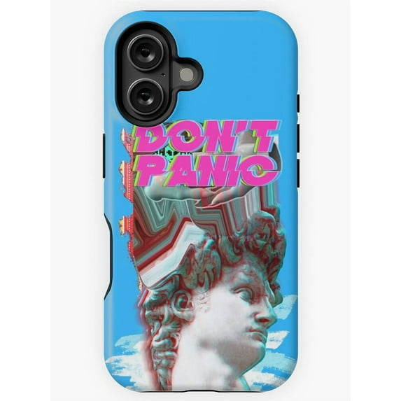 Dont Panic Funny Pop Culture Phone Case for iPhone 11 12 13 14 15 16 17 ...