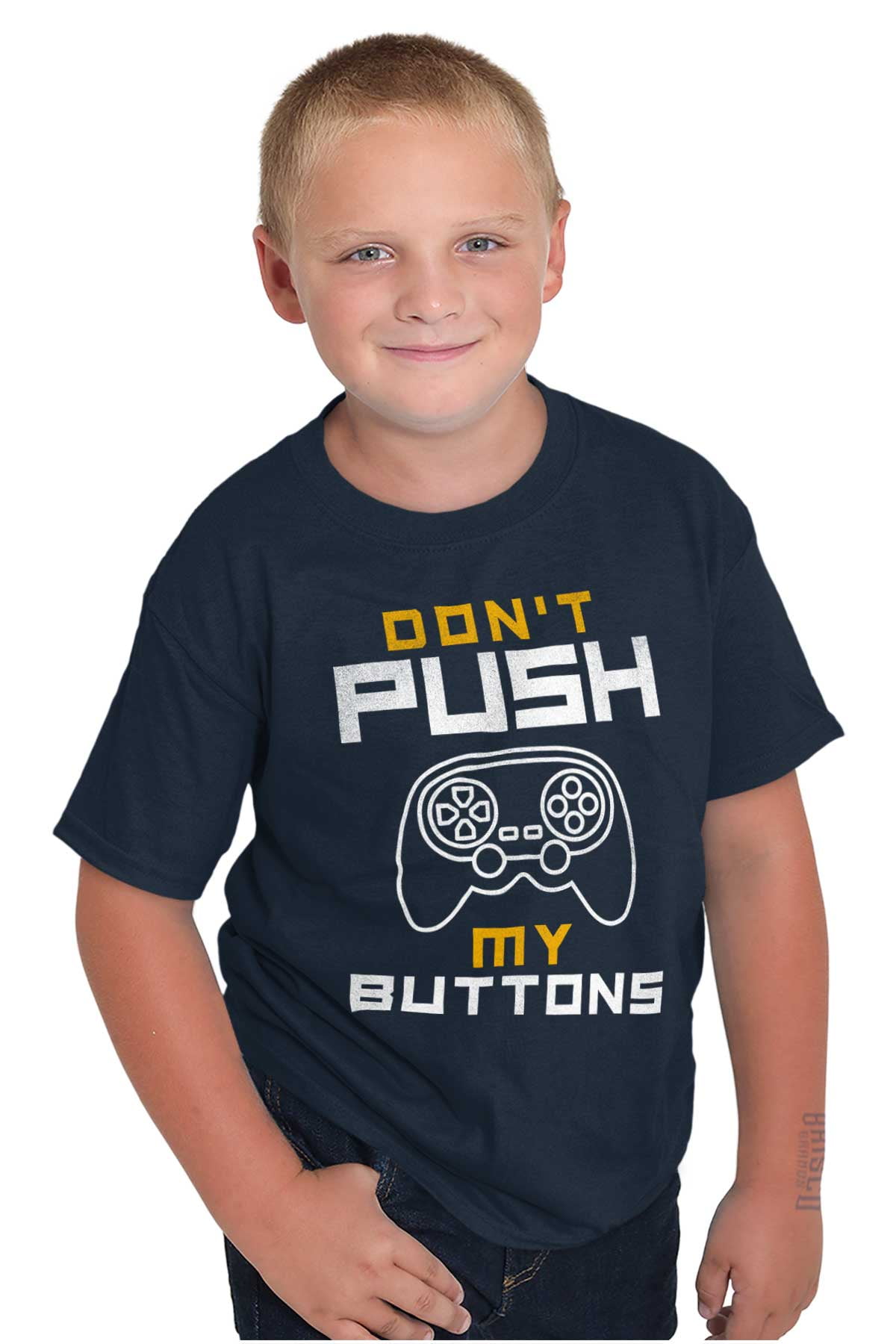 Dont Push Buttons Video Gamer Crewneck T Shirts Boy Girl Teen Brisco ...
