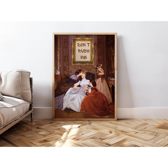 Dont Rush Me Vintage Altered Wall Art, Unframed Paper Print Size 8x12 ...