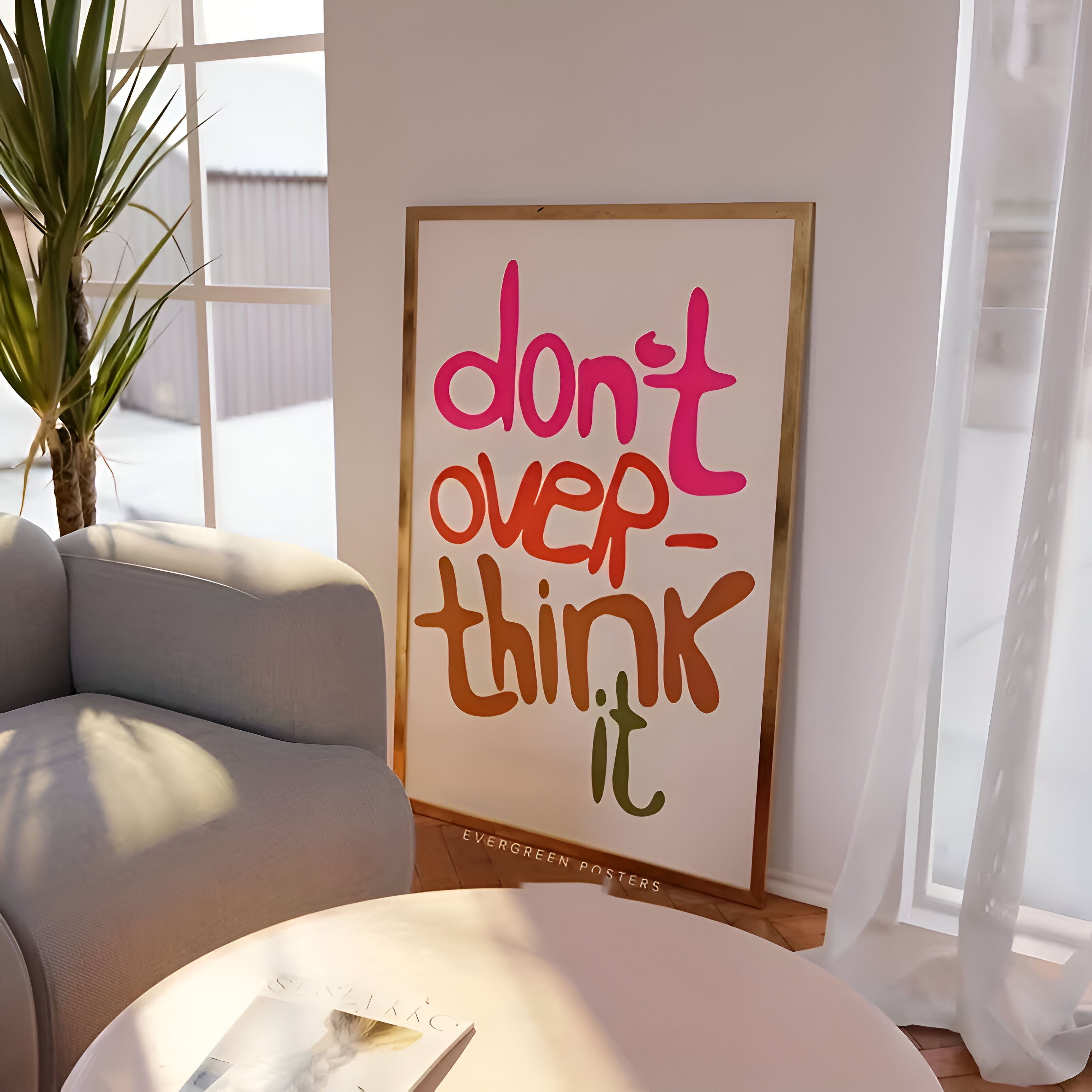 Dont Think Its A Quote Poster Wall Art Creative Typography Decor for ...