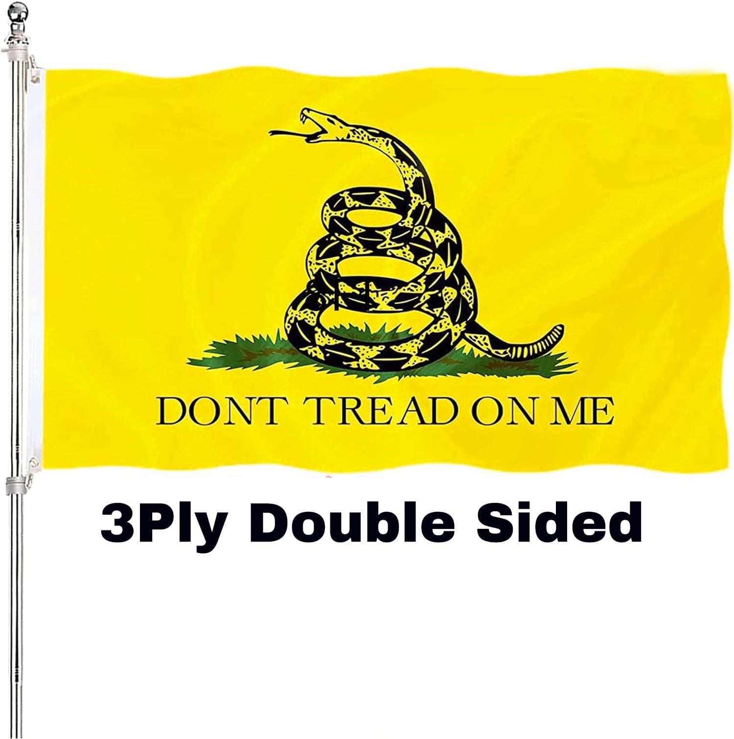 Dont Tread On Me Flag Gadsden Flag 3x5 FT Outdoor 3Ply Double Sided ...