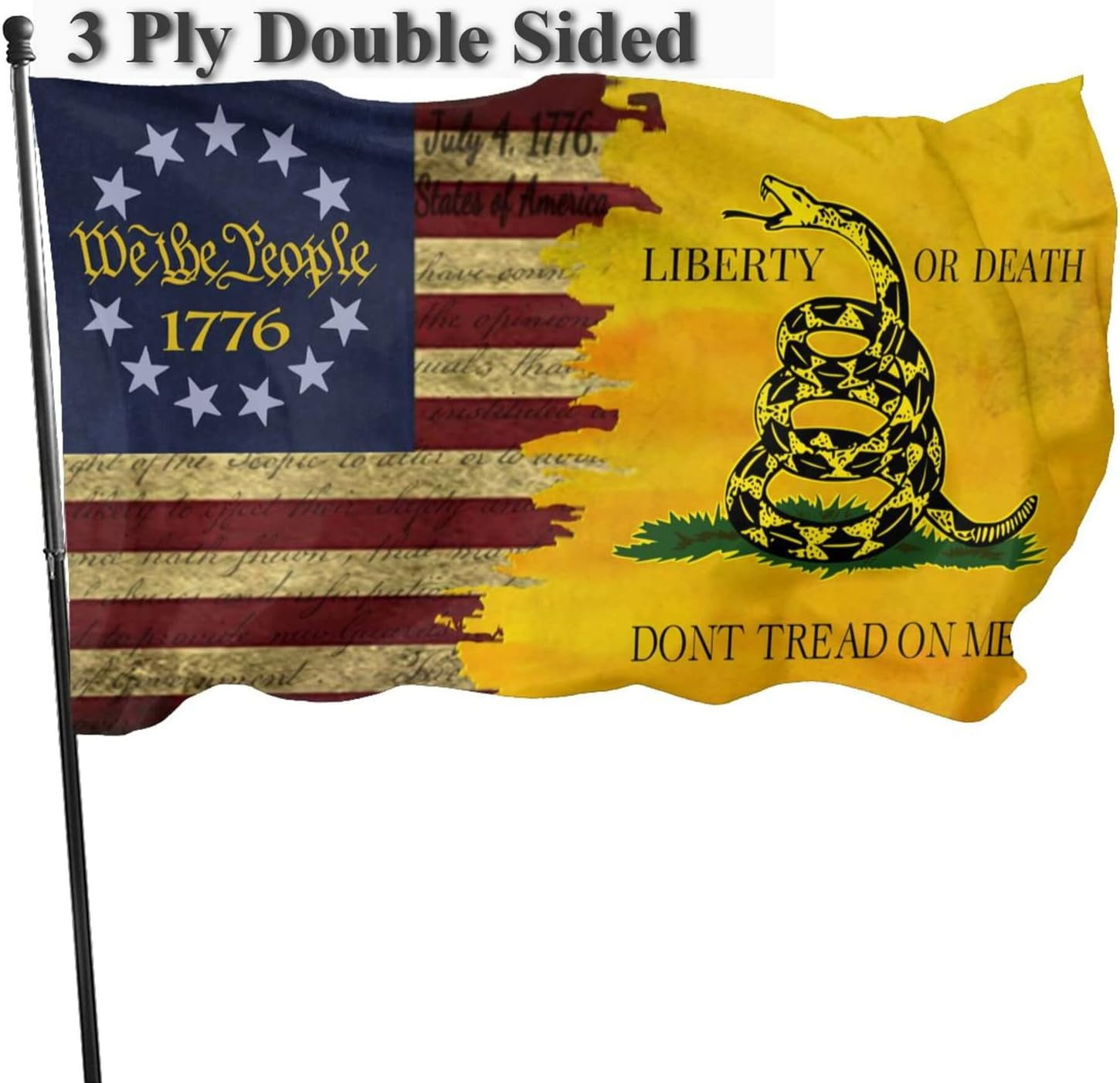 Dont Tread On Me Flag We The People Flag 3x5 Ft Outdoor Double Sided ...