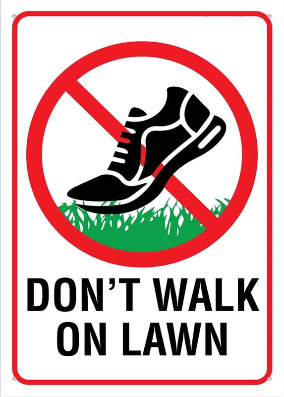 Dont Walk On Lawn Sign For House Door Office Business Yard,Metal ...