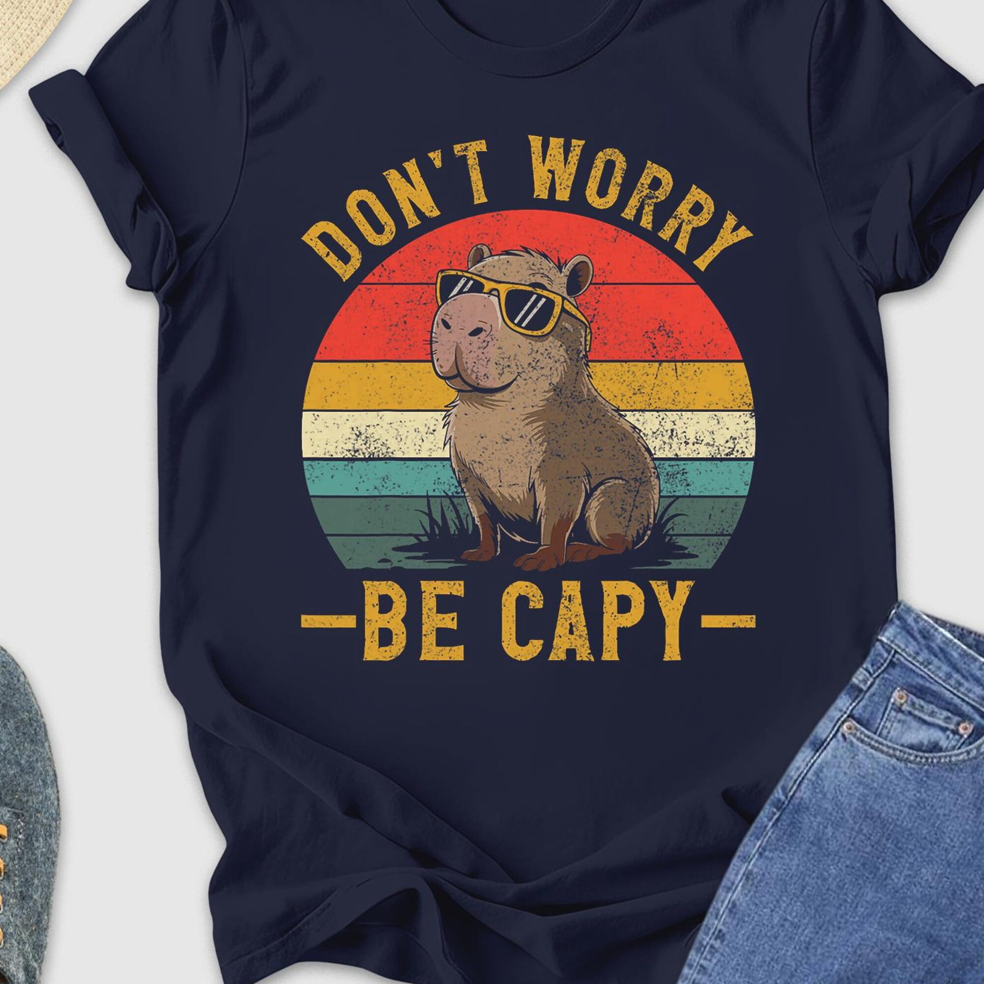 Dont Worry Be Capy Shirt Swag Capybara Shirt Chill Vibes Only Shirt ...