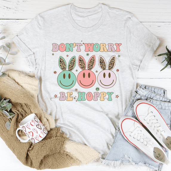 Dont Worry Be Hoppy Tee Peachy Sunday T-Shirt - Walmart.com