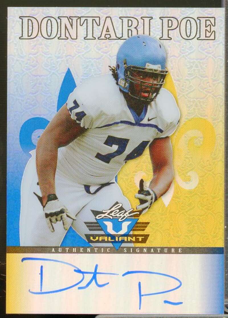 Dontari Poe Rookie Card 2012 Leaf Valiant Draft Blue #DP3 - Walmart.com