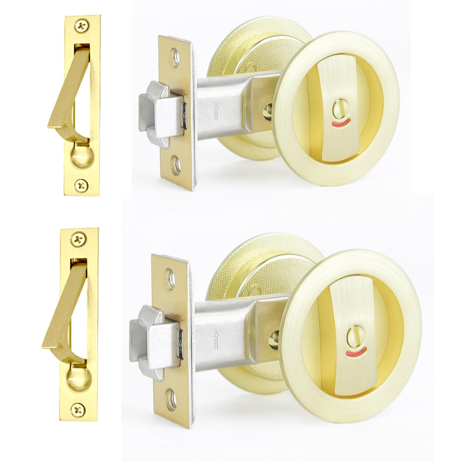 Dontay Pocket Door Lock, Color Coded Indicators, Privacy (Bed/Bath ...