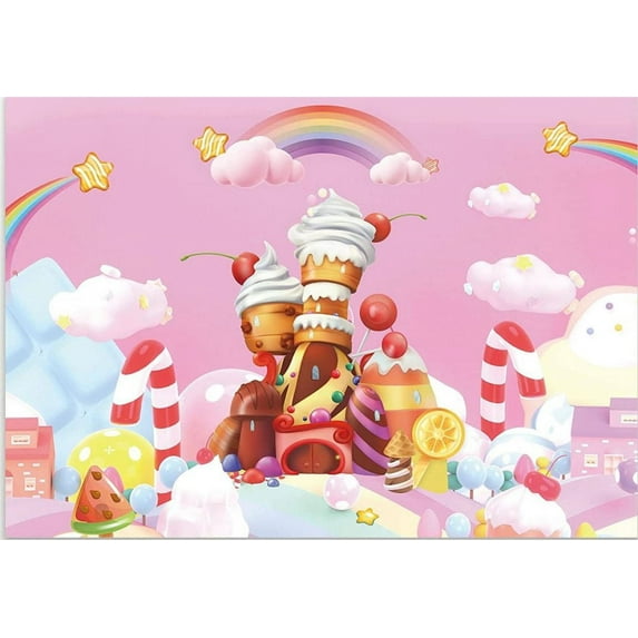 Donut Backdrop Candy Cake Smash White Brick Wall Photography Background ...